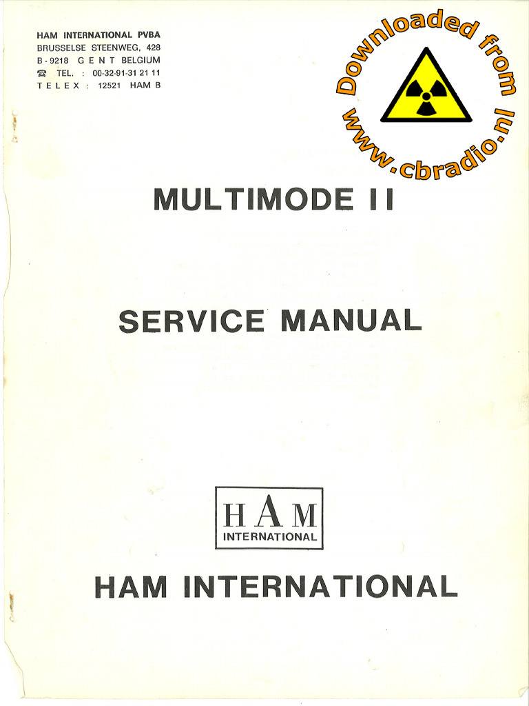Service Manual HAM Multimode II ENG | PDF
