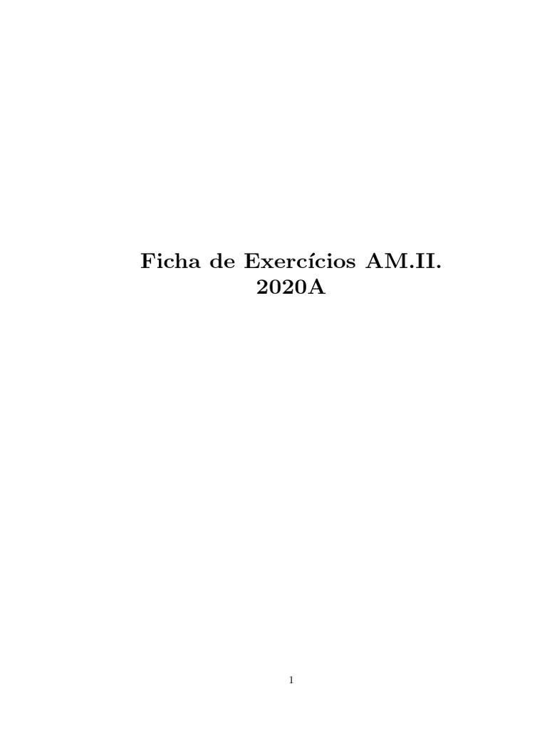 Ficha Geral de Analise Matematica II | PDF | Integral | Matemáticas Aplicadas