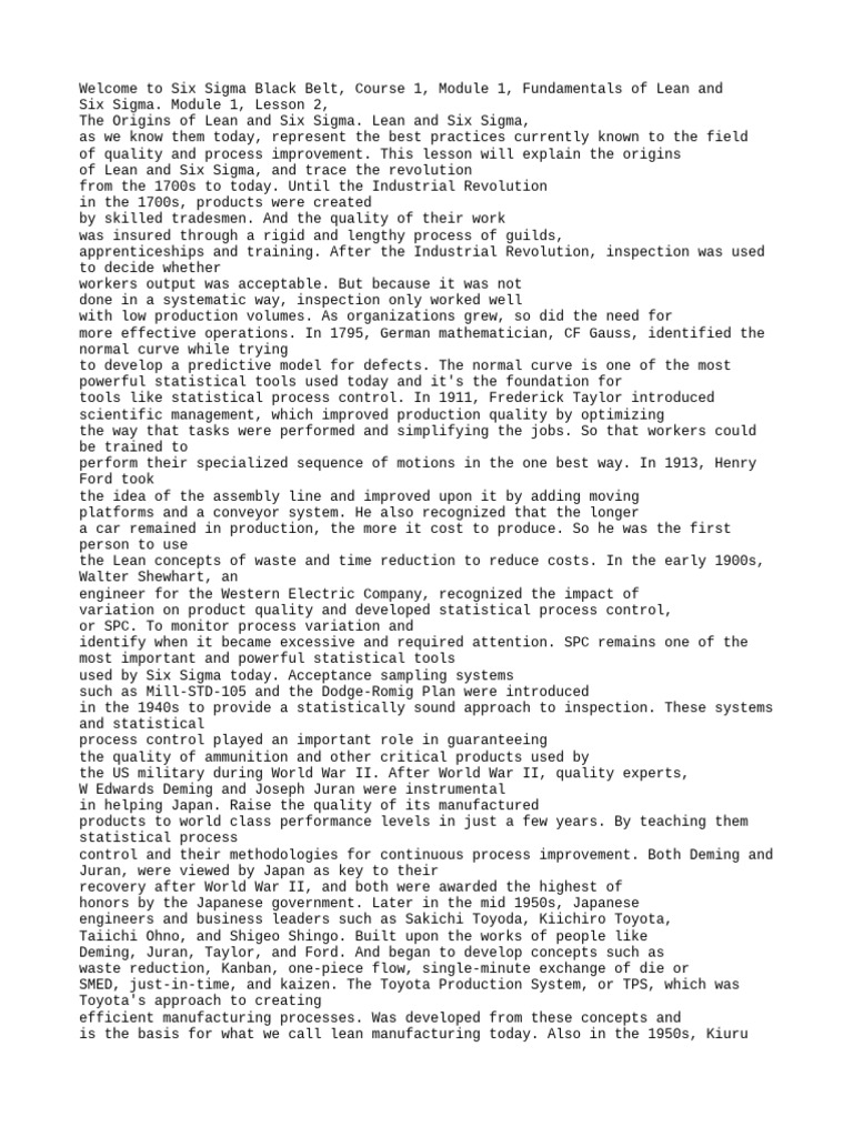 Subtitle | PDF | Six Sigma | Lean Manufacturing