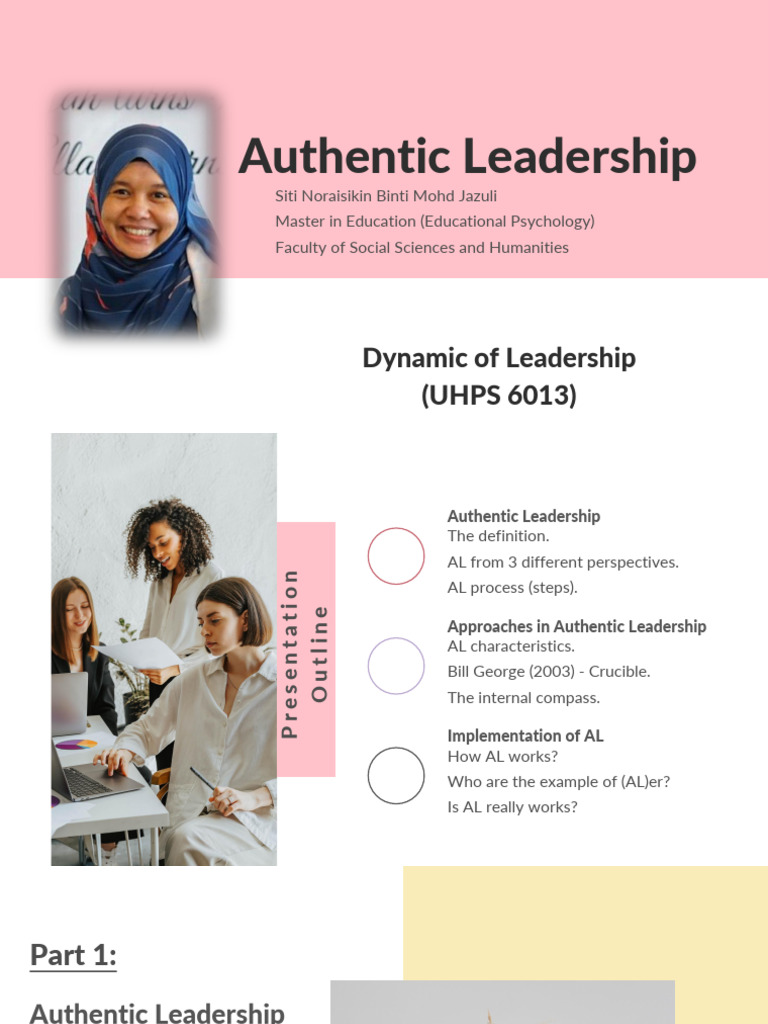 Presentation Authentic Leadership | PDF | Leadership | Social Psychology