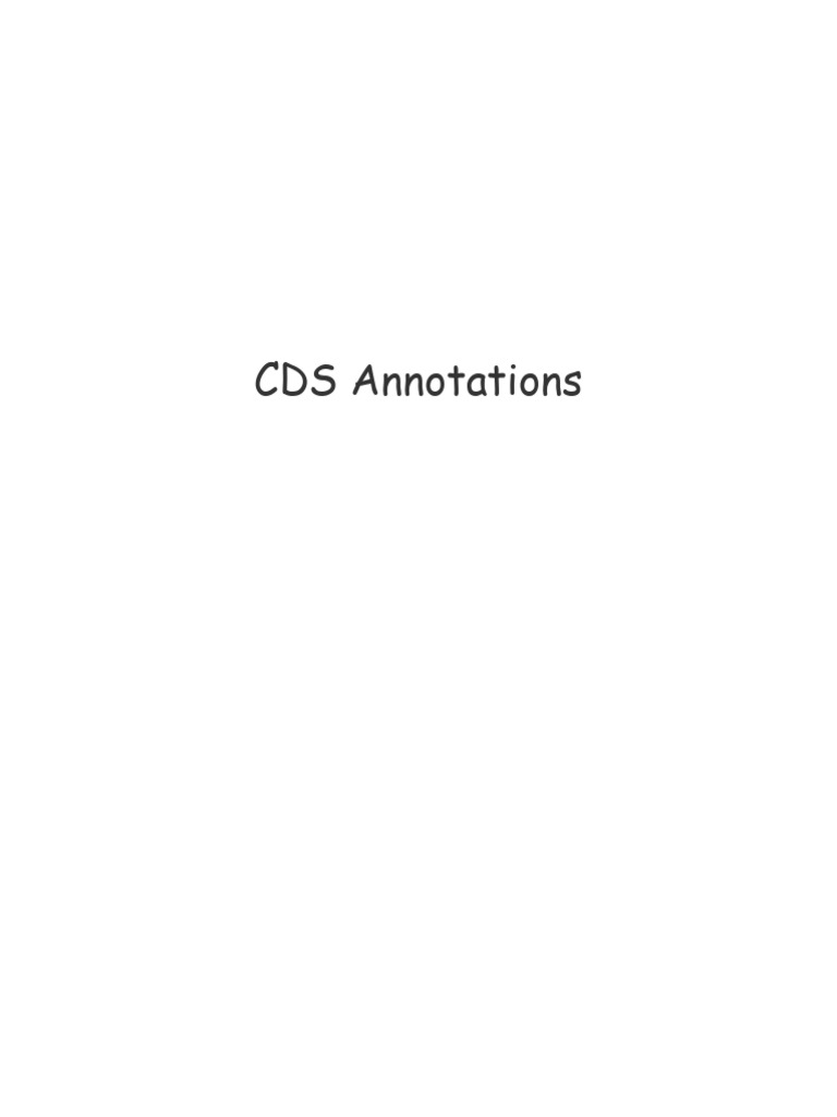 CDS Annotation 100 | PDF