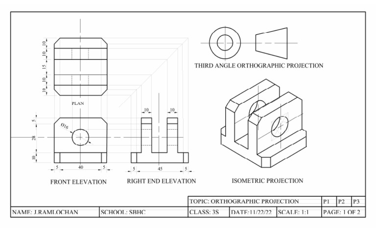 ORTHOGRAPHIC PROJECTION | PDF