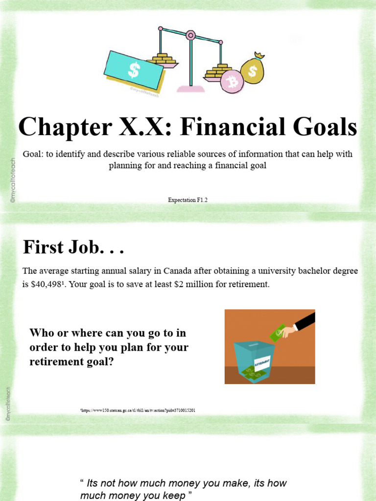 Financial Goals | PDF