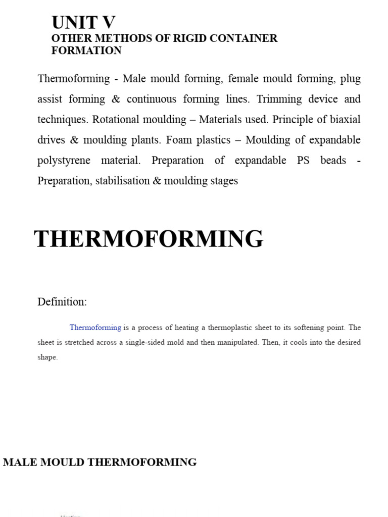 Unit - V PPT | PDF | Polyethylene | Polystyrene