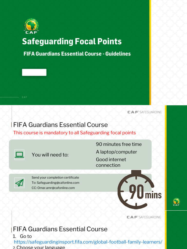 ENG 4 - FIFA Safeguarding Online Course - Guide | PDF