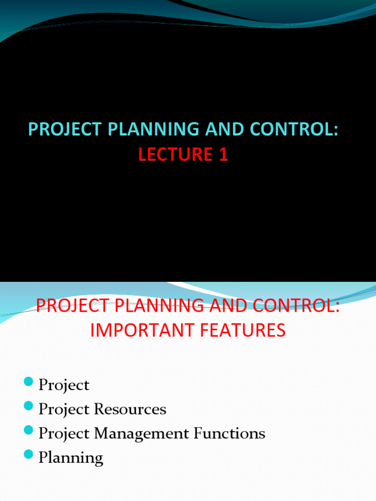 Project Planning and Control Online Lecture 1 | PDF | Project ...