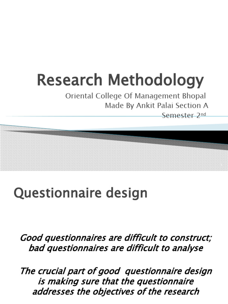 Questionnaire Design | PDF | Questionnaire | Survey Methodology