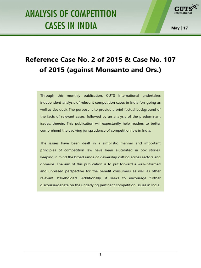 Edition 3 Reference Case 2 | PDF | Monsanto