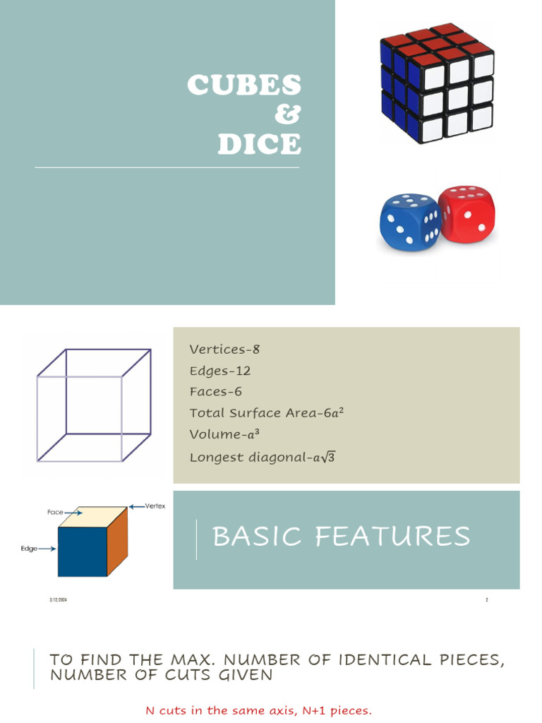 Cube and Dice Cutting Techniques | PDF | Multiplication | Mathematics