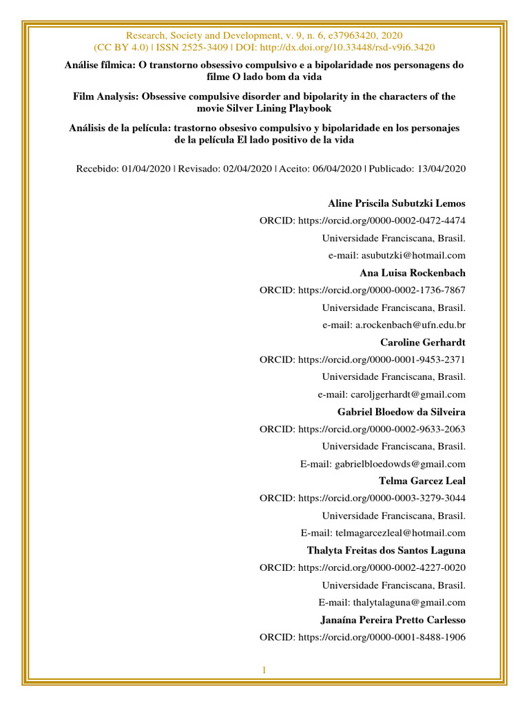 Análise Fílmica O Transtorno Obsessivo Compulsivo e A Bipolaridade Nos Personagens Do Filme O ...
