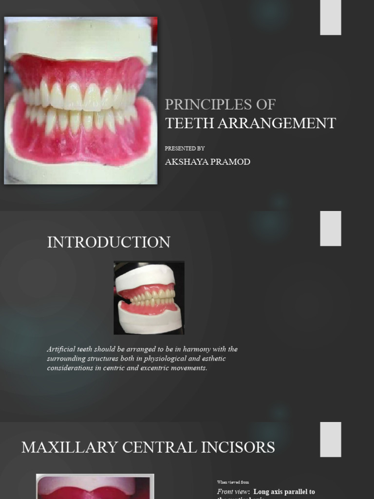 PRINCIPLE OF TEETH ARRANGEMENT(1)-1 | Download Free PDF | Mouth | Dental Anatomy