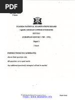 UACE HIST 6 Past Papers | PDF
