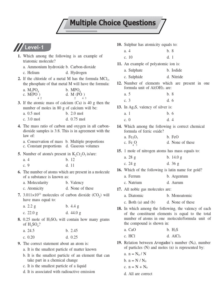 Worksheet Atoms and Molecules | PDF | Molecules | Chemical Compounds