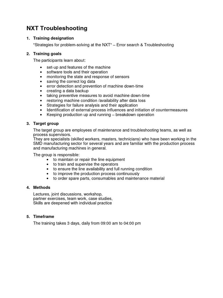 NXT Troubleshooting Eng | PDF | Troubleshooting | Backup
