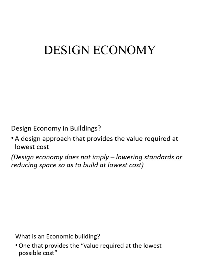 DESIGN ECONOMY | PDF | Building | Design