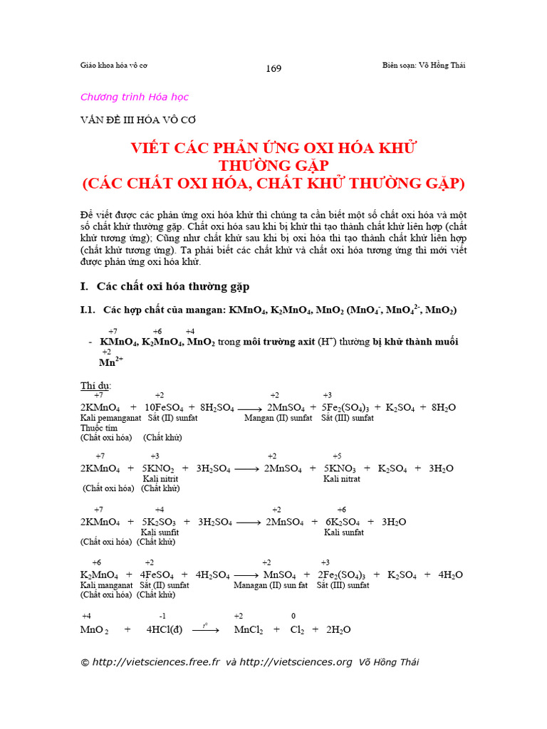 Vit Cac PHN NG Oxi Hoa KH THNG GP | PDF