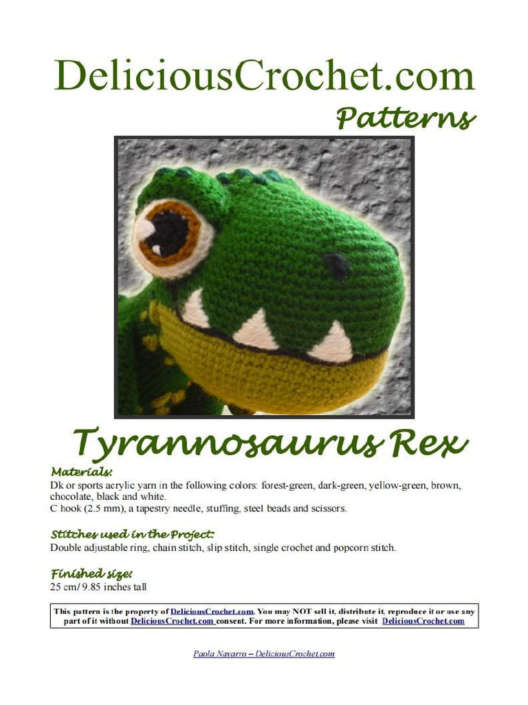 Dinossauro T-Rex 2 (ENG) | PDF