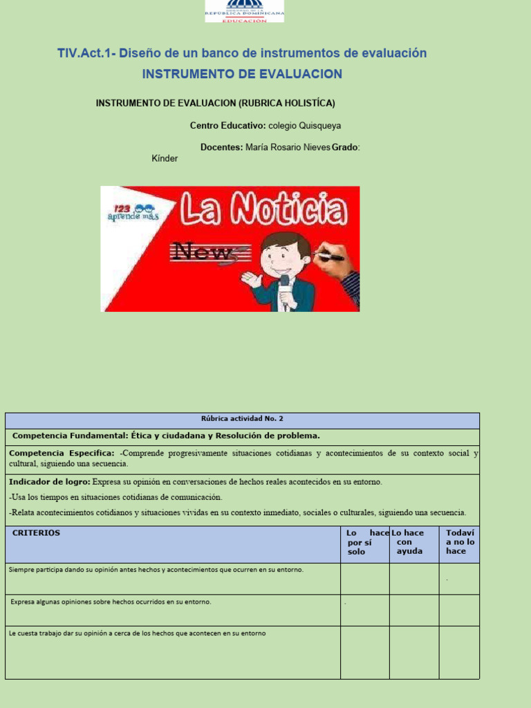 modulo 5 tema 4 banco de instrumento de evaluacion | Descargar gratis PDF | Evaluación ...