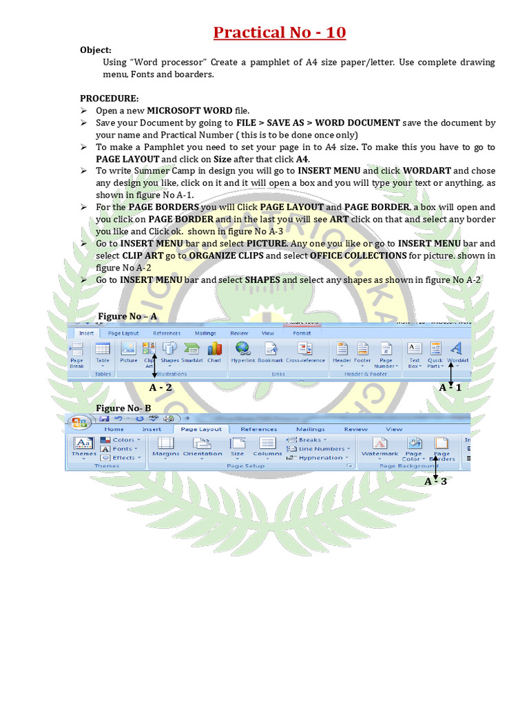 Creating a Pamphlet in MS Word | PDF