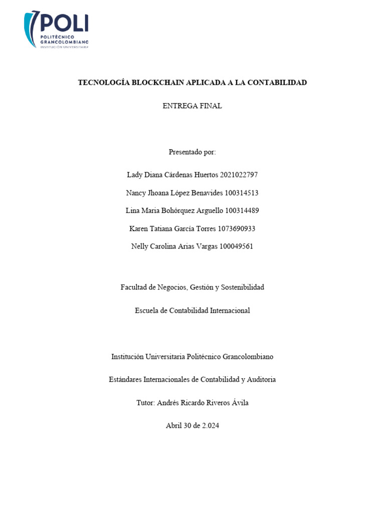 Blockchain en Contabilidad: Impactos y Retos | PDF | Contabilidad ...
