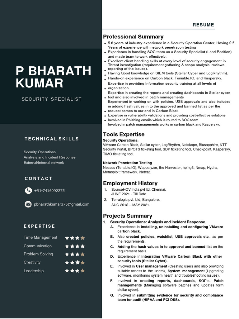 P Bharath Kumar Pdf Security Computer Security