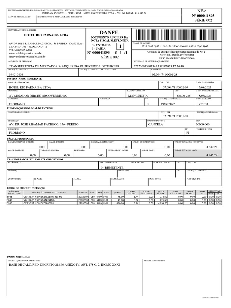 nota de transferência | PDF | Recibo | Marketing