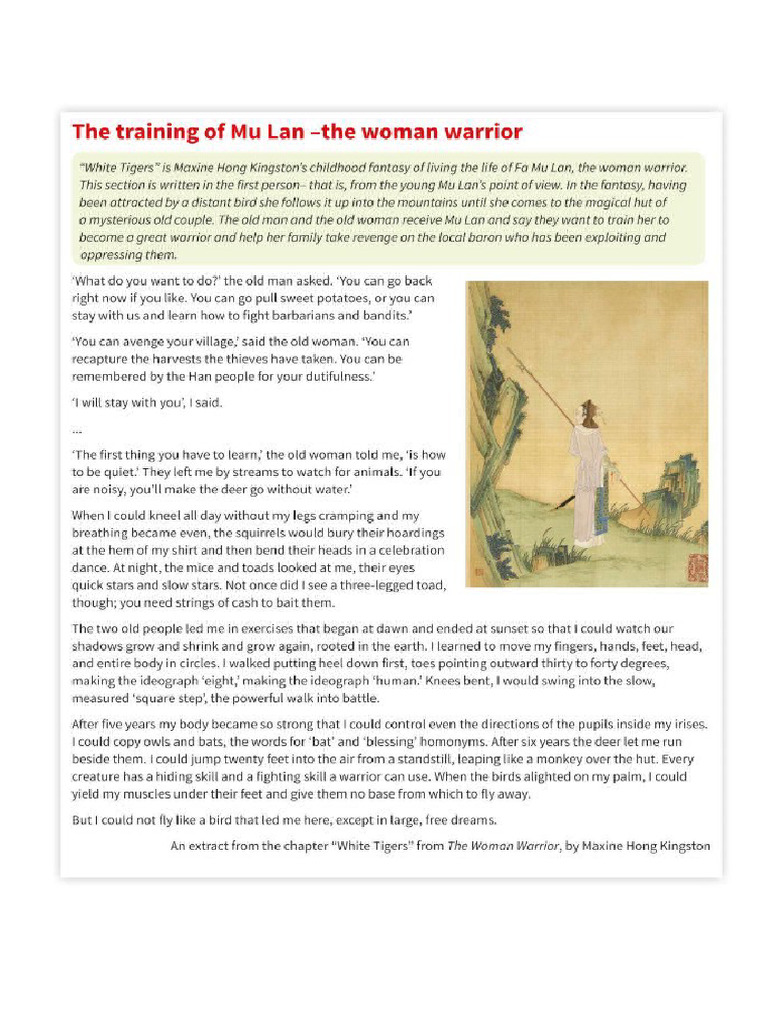 THE TRAINING OF MULAN | PDF