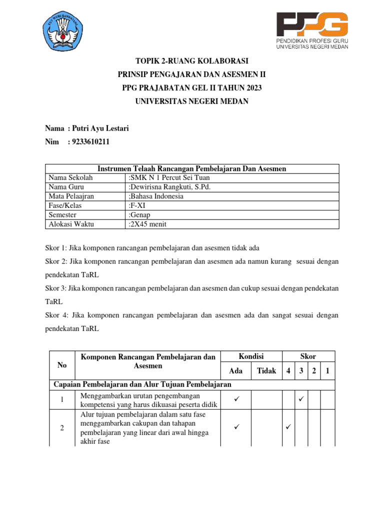 Topik 2-Ruang Kolaborasi-Putri Ayu Lestari-1 | PDF