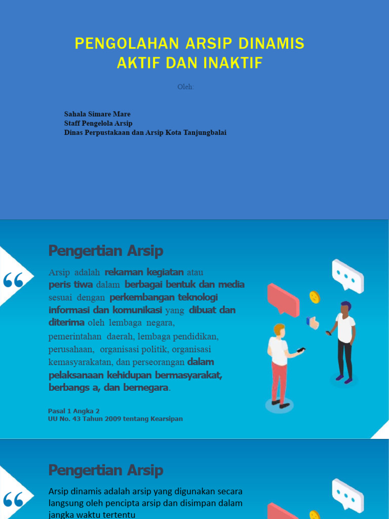 Pengolahan Arsip Dinamis Aktif Dan Inaktif | PDF