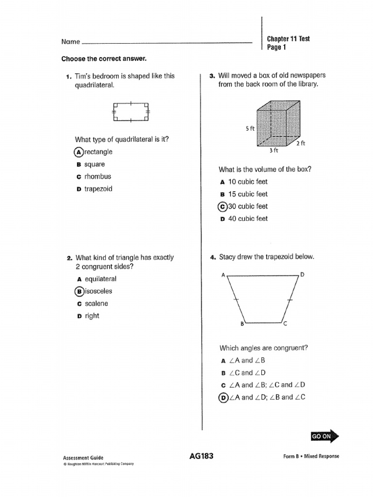 Unit 11 Practice Test B Answer Key | PDF
