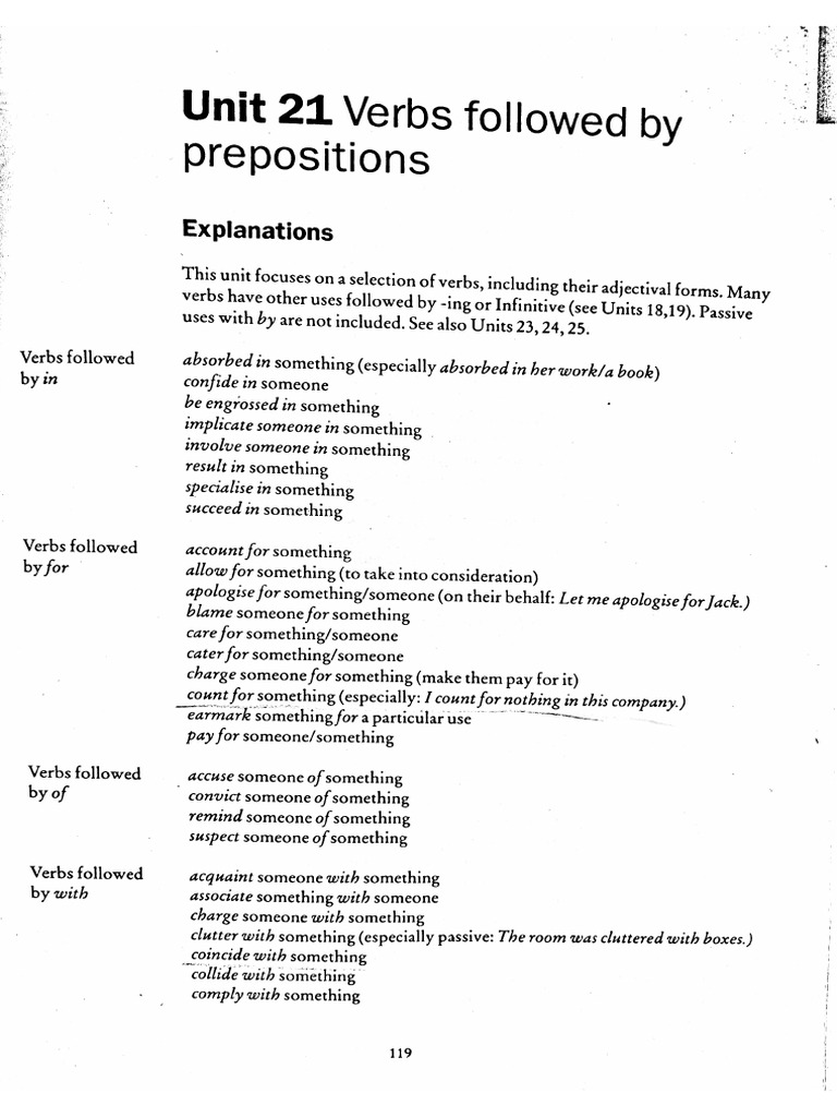 Verbs Followed by Preposition | PDF