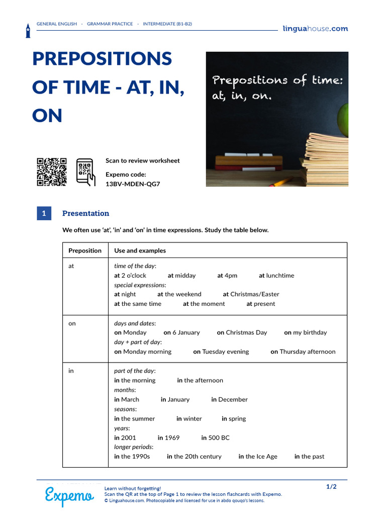 prepositions-of-time-at-in-on-british-english-student-ver2 | PDF
