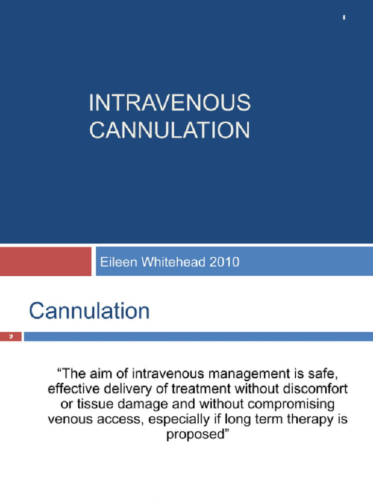 Intravenous Cannulation | PDF