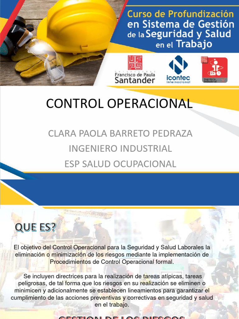 DIAPOSITIVAS_control operacional | PDF | Seguridad y salud ocupacional