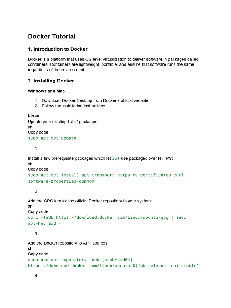 Docker | PDF | Software Development | Computing