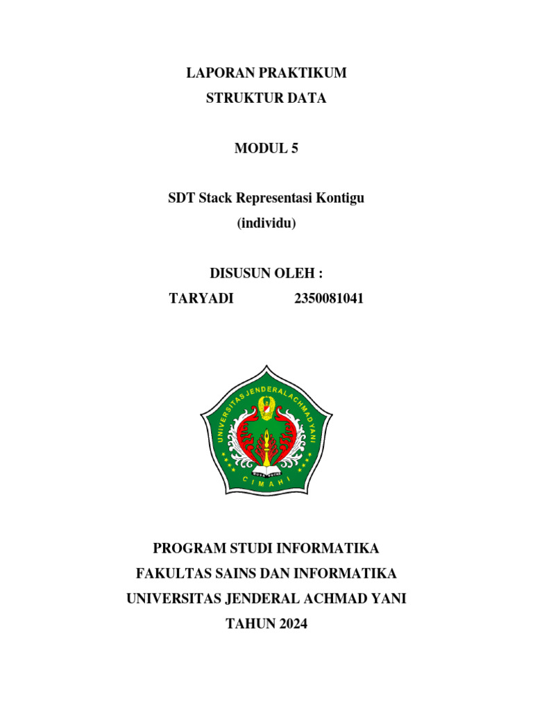 Taryadi B Mod5 Laprak Data | PDF