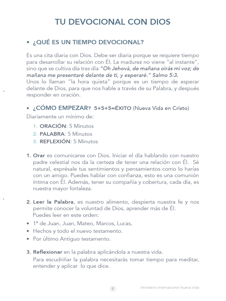 Tu Devocional Con Dios | PDF | Oración