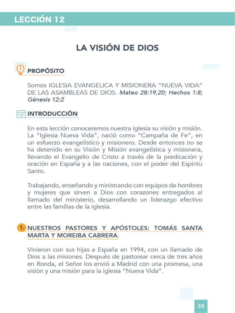 Tema 12 La Vision de Dios | PDF | Jesús | Misionero