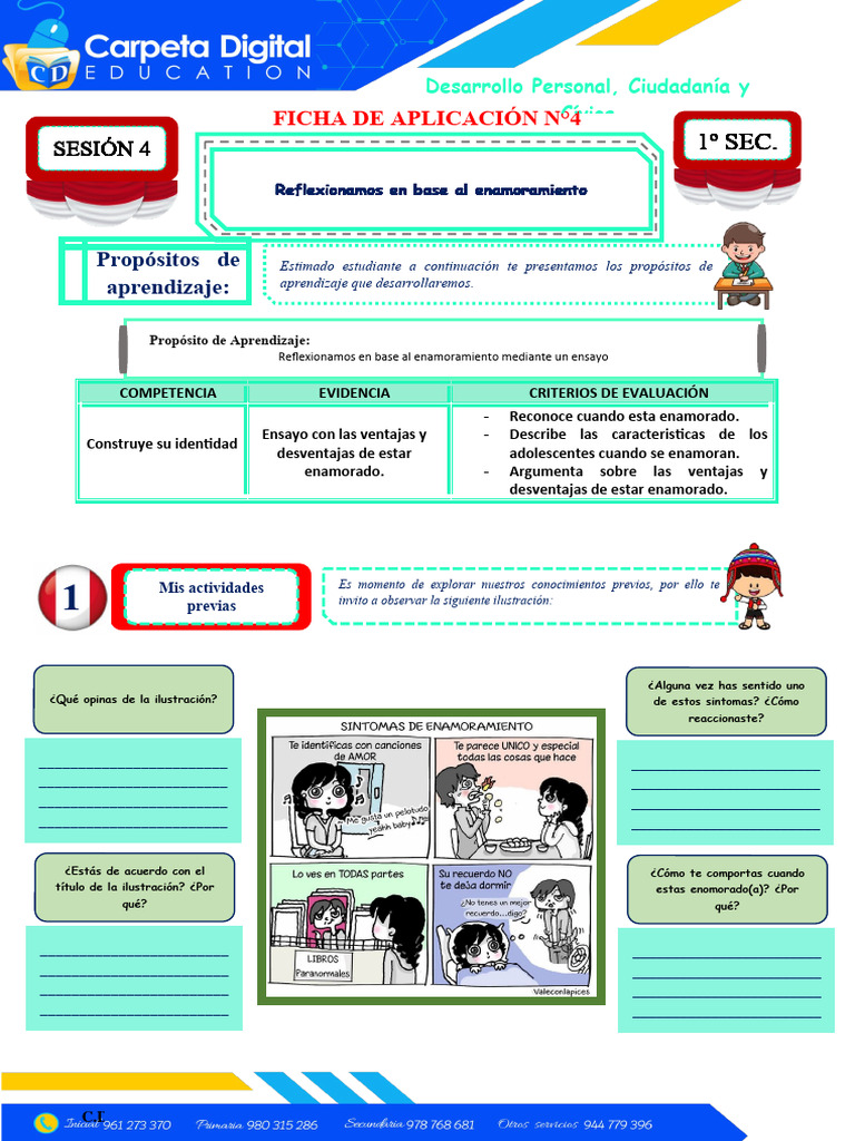 1° FICHA DE APLICACIÓN-SESIÓN4-SEM.2-EXP.4-DPCC | Descargar gratis PDF | Ensayos | Evaluación