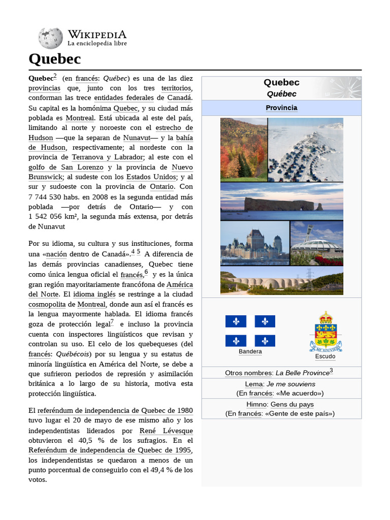 Quebec | PDF | Quebec | Provincias Y Territorios De Canadá