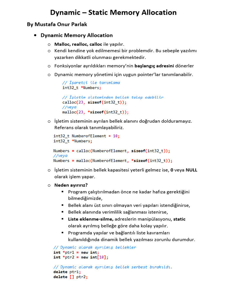 12 - Dynamic - Static Memory | PDF