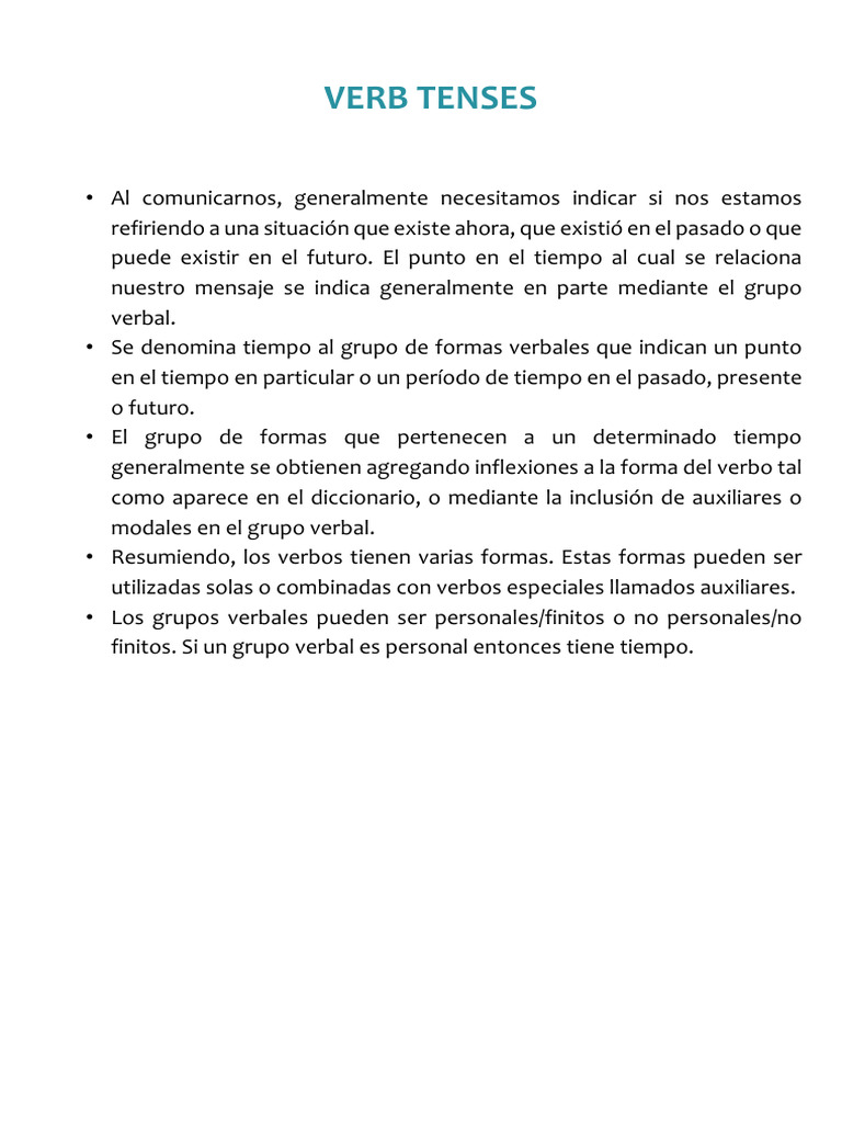 Verb Tenses-2 | PDF | Grammatical Tense | Verb