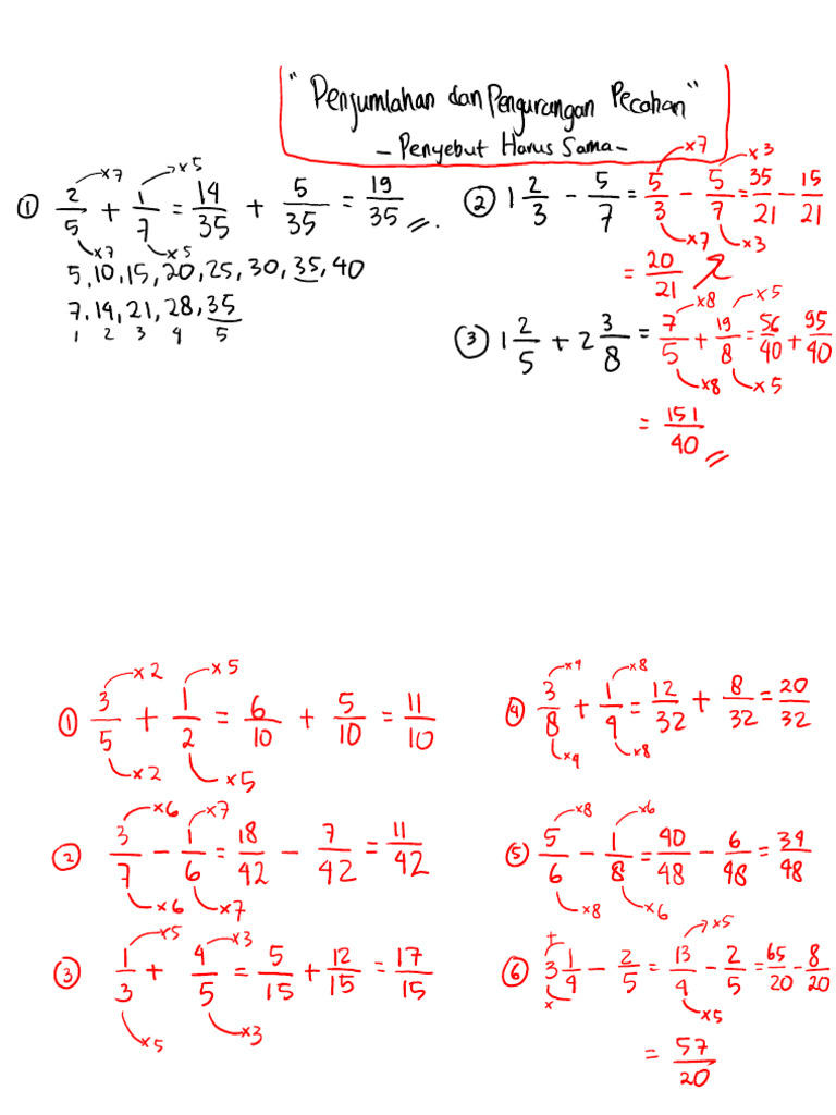 Dek Eyza 220624 Perkalian Dan Pembagian Pecahan | PDF