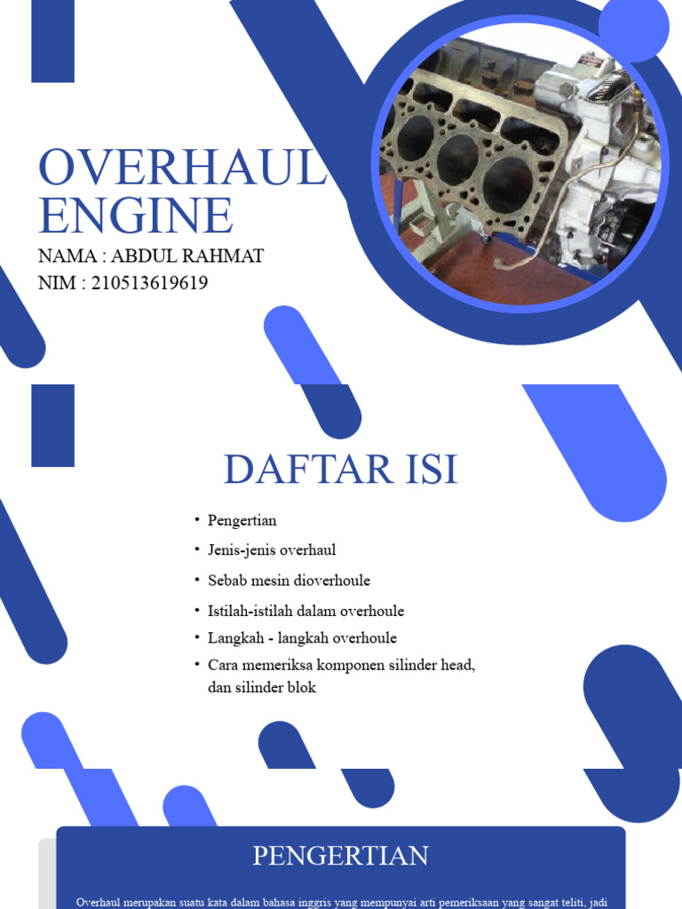 Panduan Lengkap Overhaul Mesin | PDF