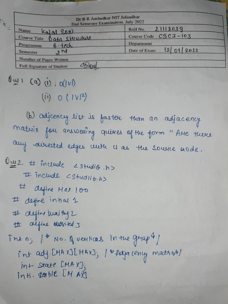 Kajal Soni IPE Data Structure | PDF | Computer Programming