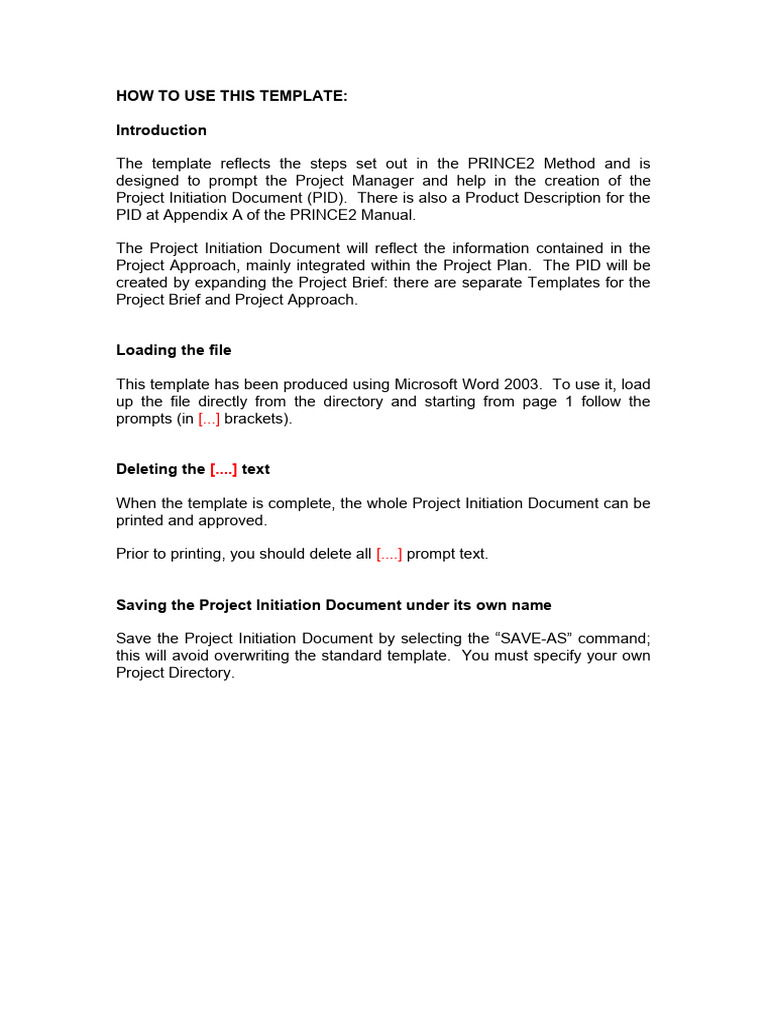 Projectinitiationdocument | PDF | Project Management | Business