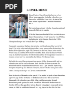 Lionel Messi Biography | PDF