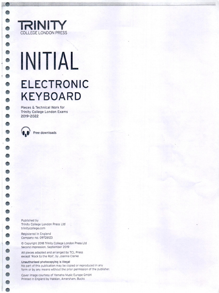 Initial Exectronic Keyboard | PDF
