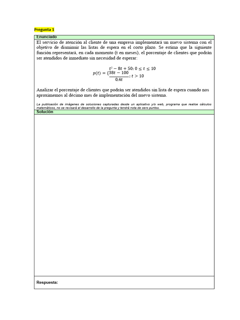 Formato de Soluci N de Desarrollo para Estudiante | PDF | Función (Matemáticas) | Matemáticas ...