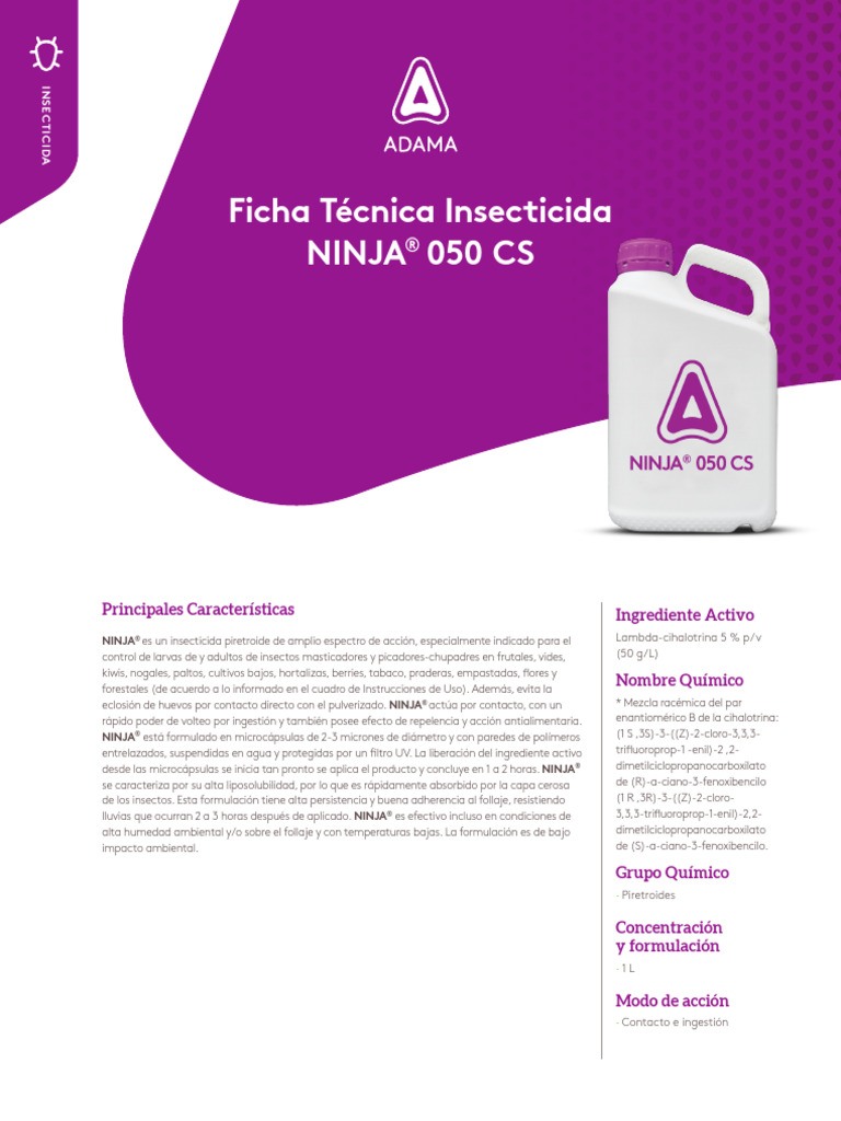 FT Ninja 05nov2021 | PDF | Insecticida | Plaga (organismo)